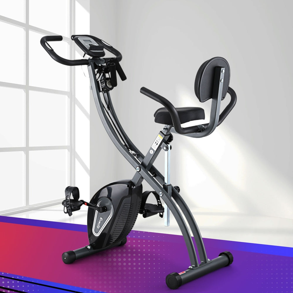 Everfit Folding Exercise Bike - Magnetic X-Bike Aerobic Trainer for ...