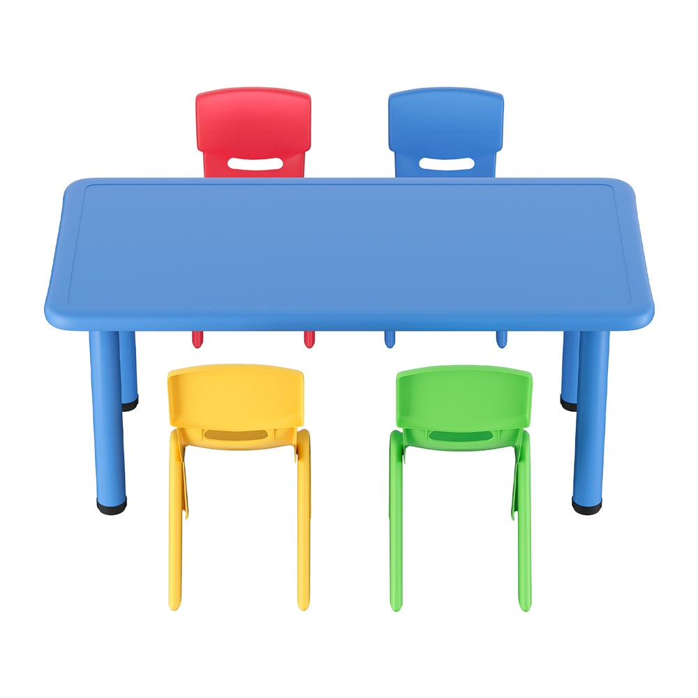 Keezi 5PCS Kids Table and Chairs Set - Durable Study Desk Furniture ...
