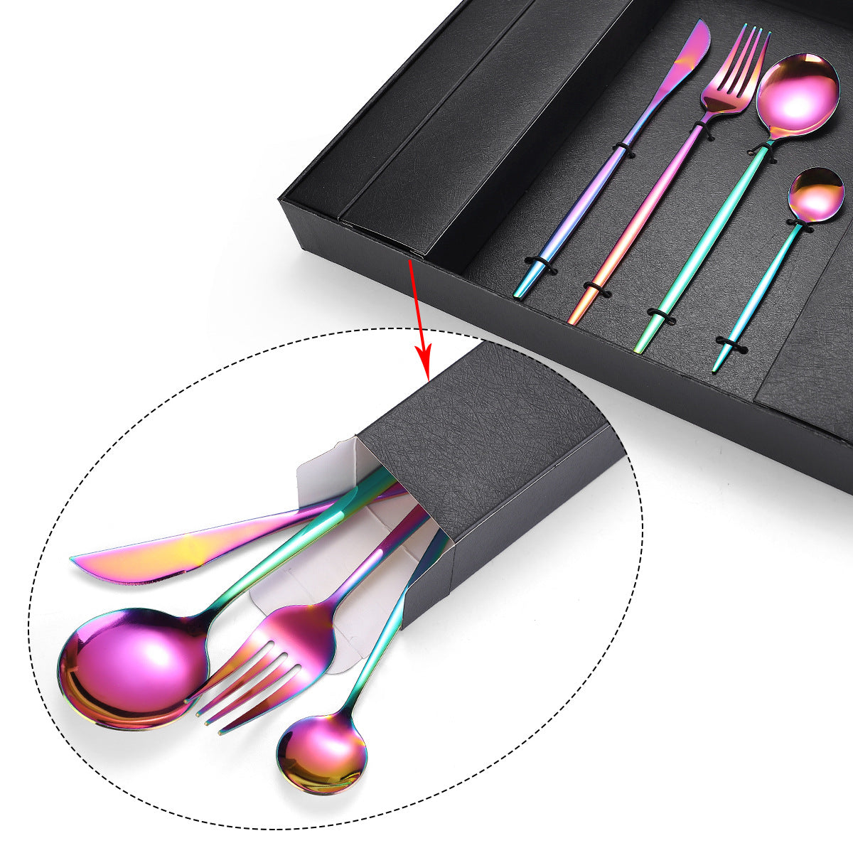 16-Piece Stainless Steel Rainbow Set | Allure Home Collections | Shop ...