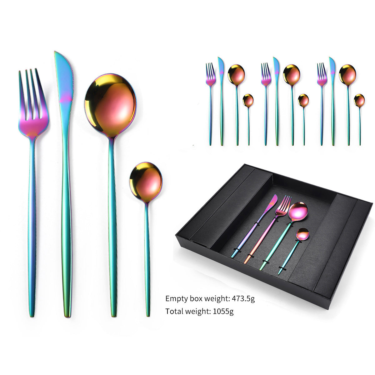 16-Piece Stainless Steel Rainbow Set | Allure Home Collections | Shop ...