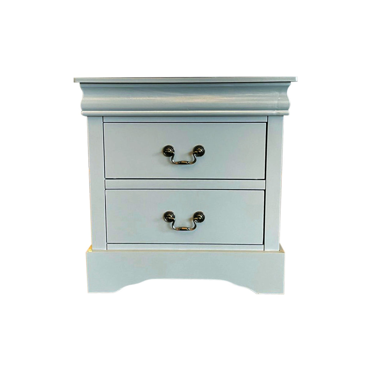 Bedside Table Grey Colour 2 Drawers | Allure Home Collections | Shop Online