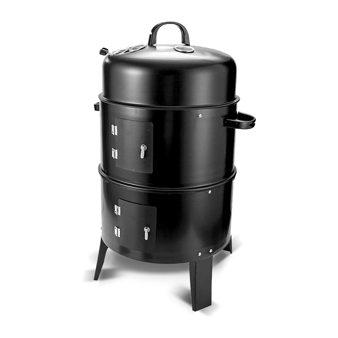 3in1 Portable Charcoal Vertical Smoker BBQ Roaster Grill - Heavy-Duty ...